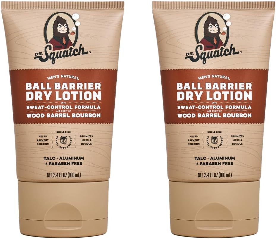 Amazon.com : Dr. Squatch Ball Barrier Dry Lotion, No Mess Body Powder ...