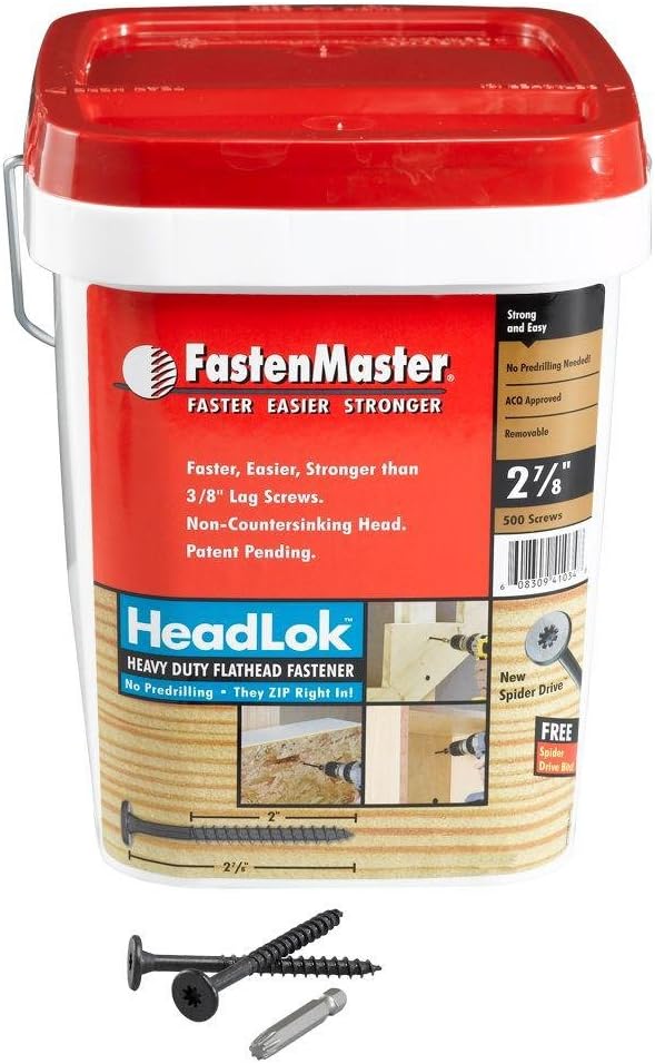 Amazon.com: FastenMaster LedgerLok Flat Head Wood Screw - Bucket of 250 ...