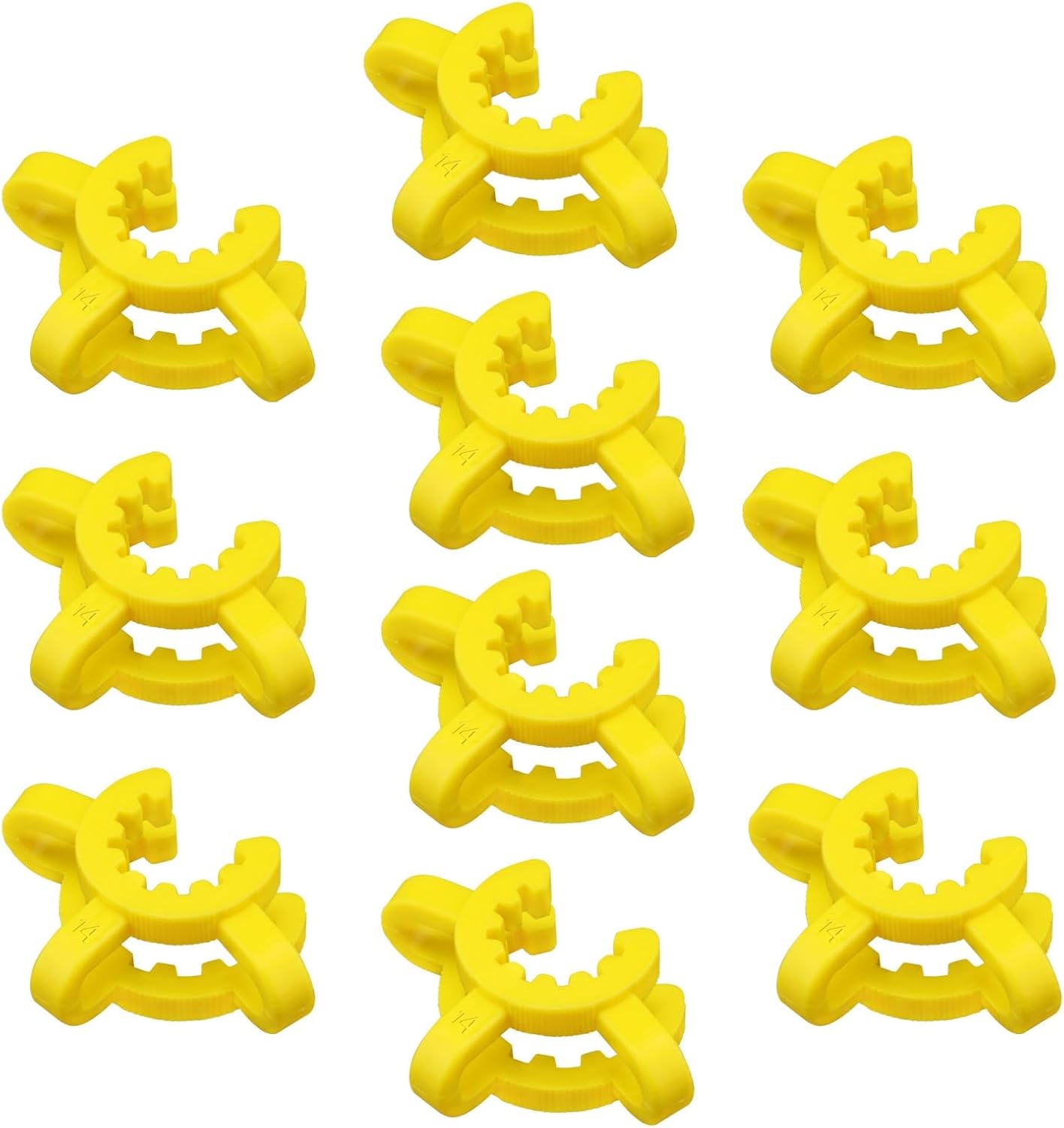 YINETTECH 10pcs 14mm Glass Joint Clamps Plastic Bayonet Clip Laboratory ...