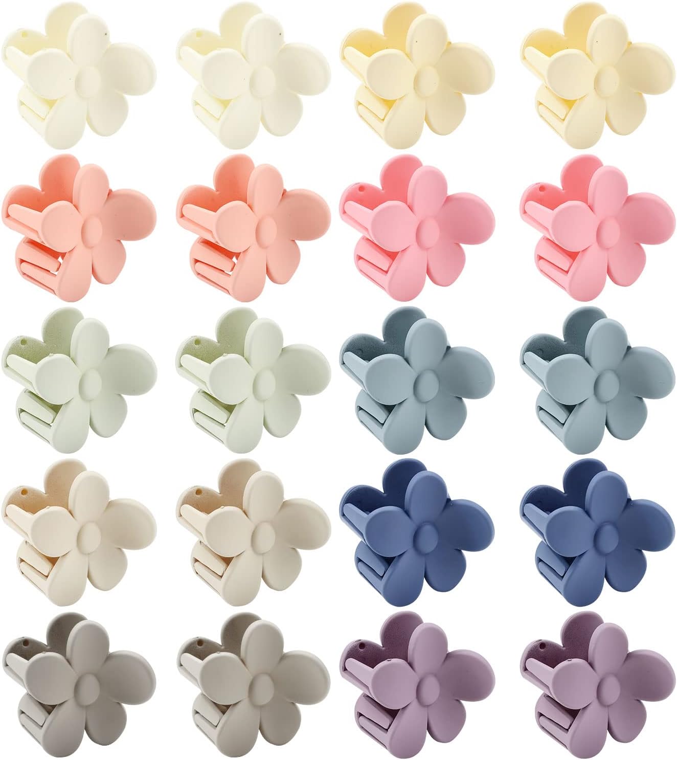 Amazon.com : Cute Flower Claw Clips, 15 PCS 1.49 Inch Small Jaw Clips ...
