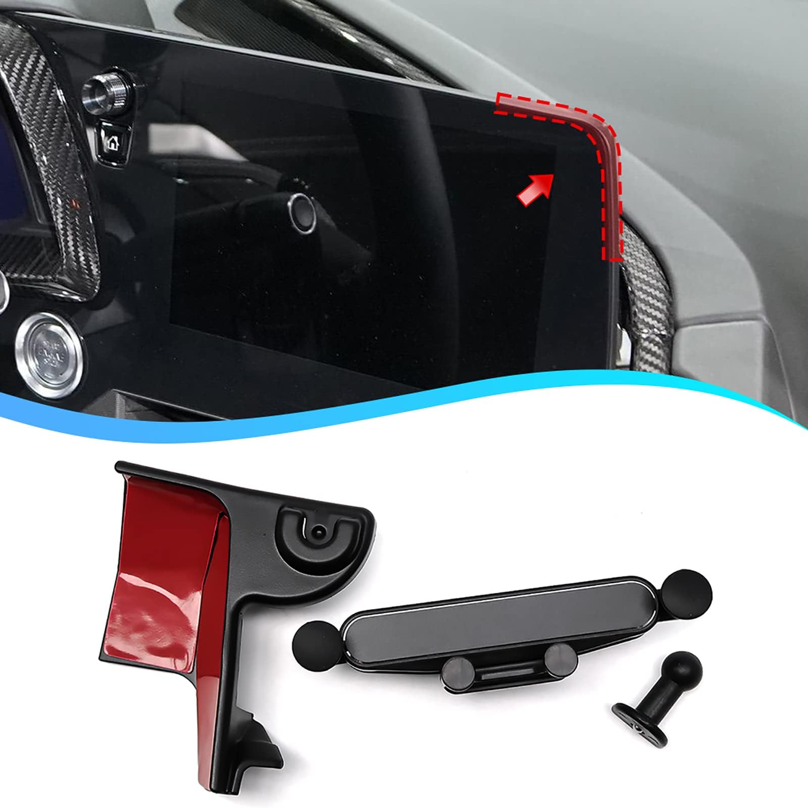 Amazon.com: Yipmotiv Car Cell Phone Mount for C8 Corvette 2020 2021 ...
