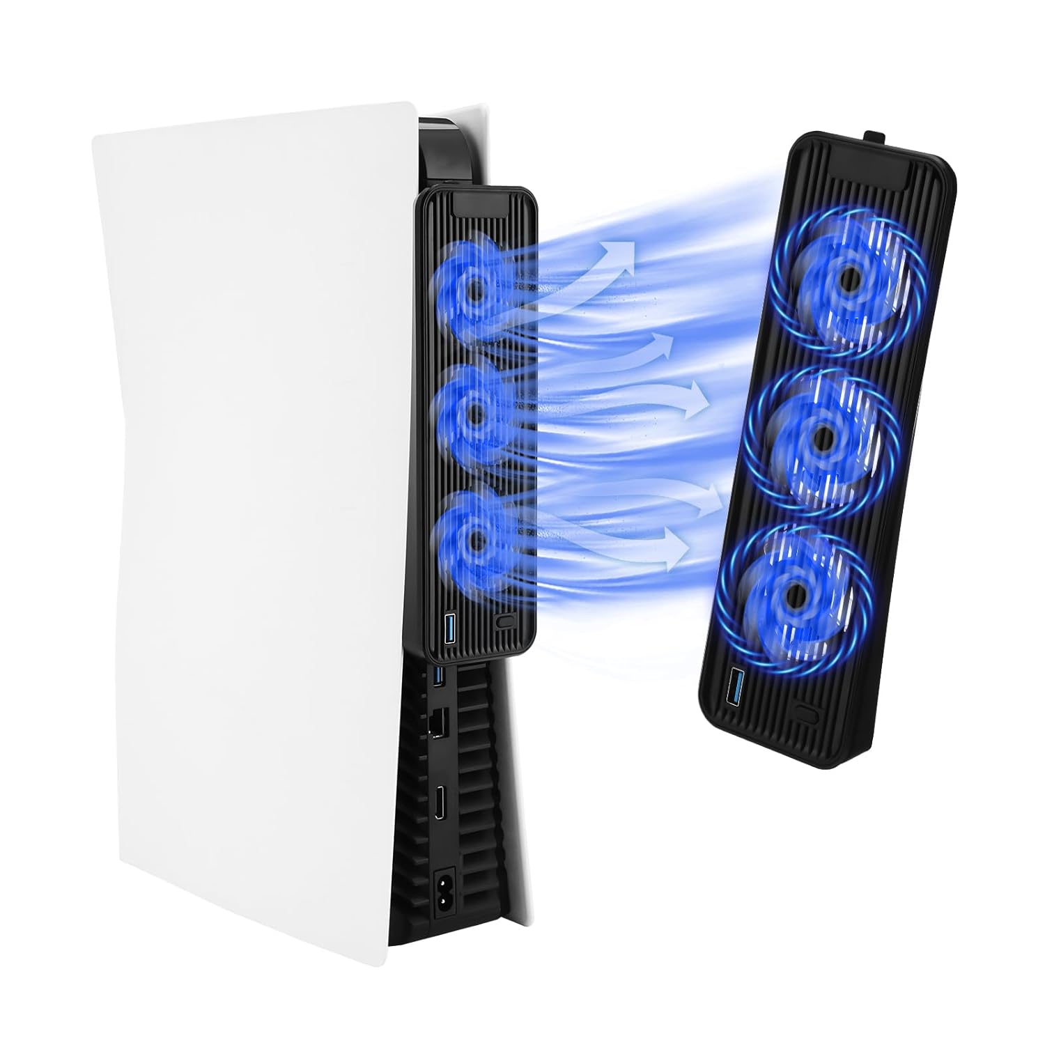 Amazon.com: Cooling Fan for PS5, Quiet Cooler Fan with 3 Blue LED ...