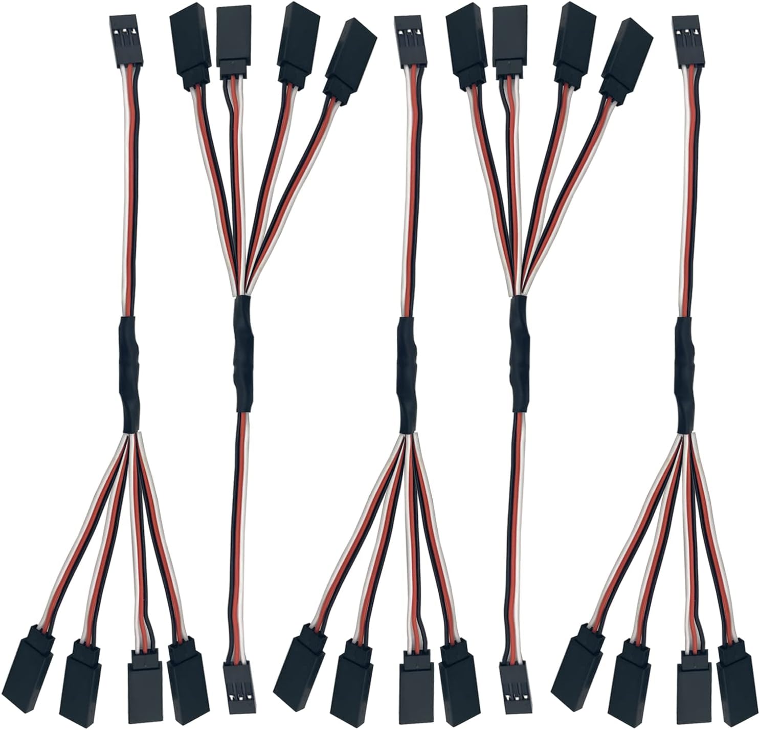Amazon.com: 5pcs JR Y Connector Servo Extension Cable 3 Pin JR Plug ...