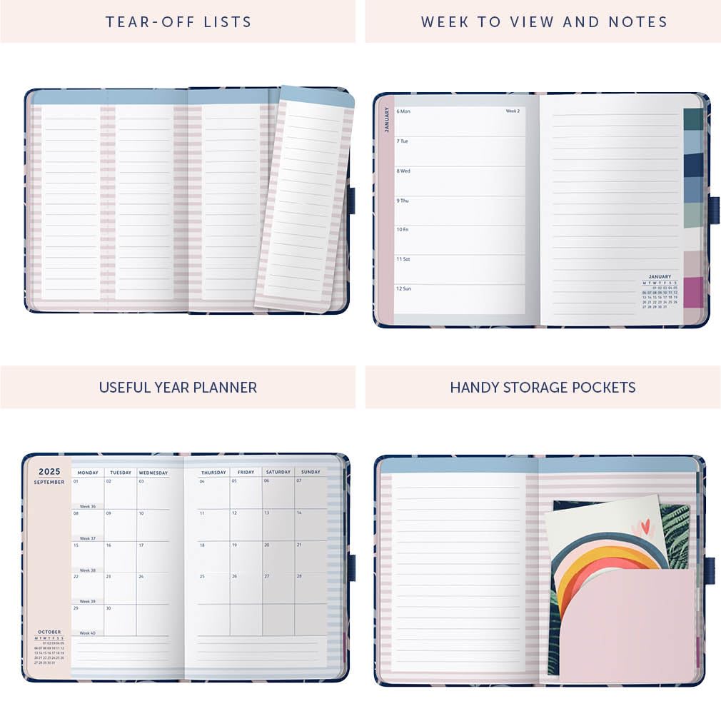 Busy B 2025 Diary A6 Weekly Planner with To-Do Lists & Notes Pages ...