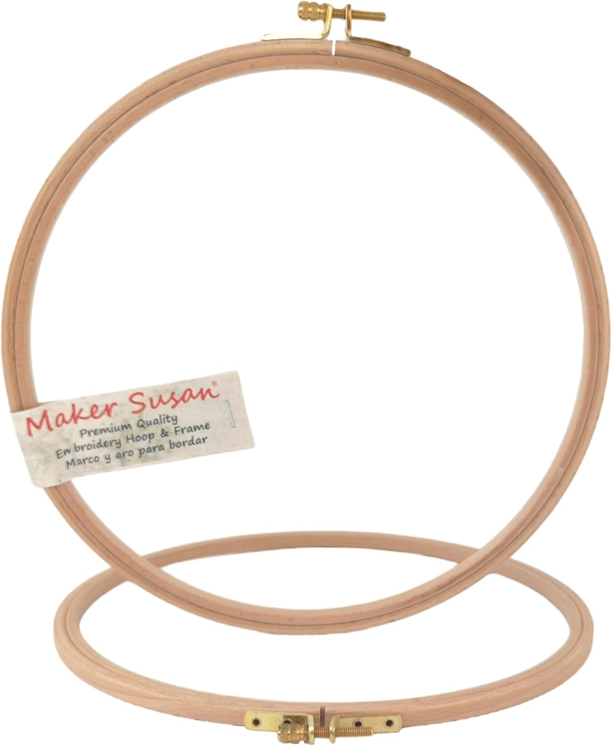 Amazon.com: Maker Susan 12" Wood Embroidery Hoop, Round Beechwood Cross ...