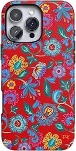 Amazon.com: Casely iPhone 16 Pro Max Case | Painted Flowers | Frida Kahlo Floral | Bold ...