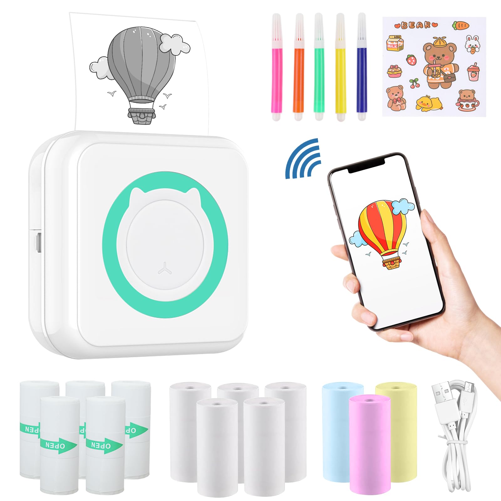 mini impresora, impresora termica portatil, mini impresora a color ...