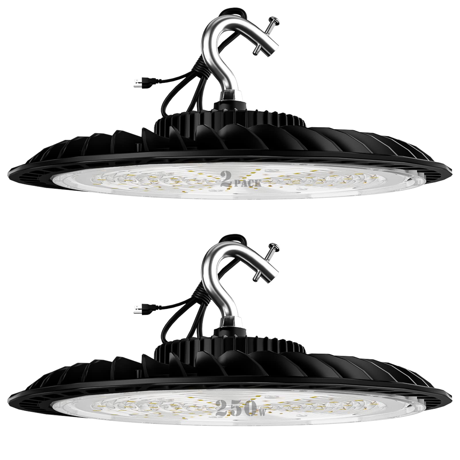 Lightdot 2Pack 250W LED High Bay Light 35000lm (Eqv.1000W MH/HPS ...