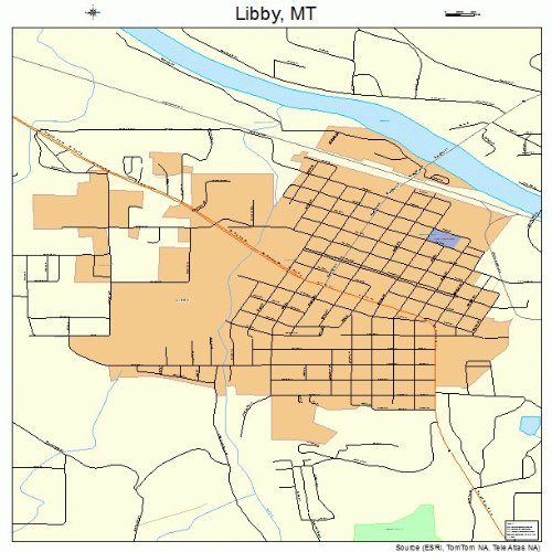 Amazon.com: Large Street & Road Map of Libby, Montana MT - Printed ...