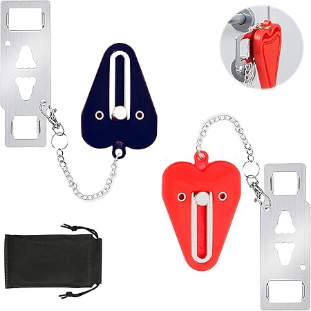 AceMining Portable Door Lock Home Security Door Locker Travel Lockdown ...