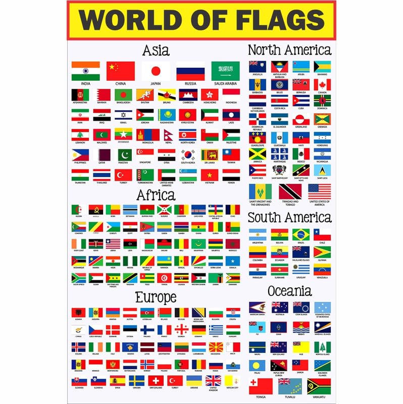 Buy WALLAH Paper World Chart For Home Office And Student Room Wall ...