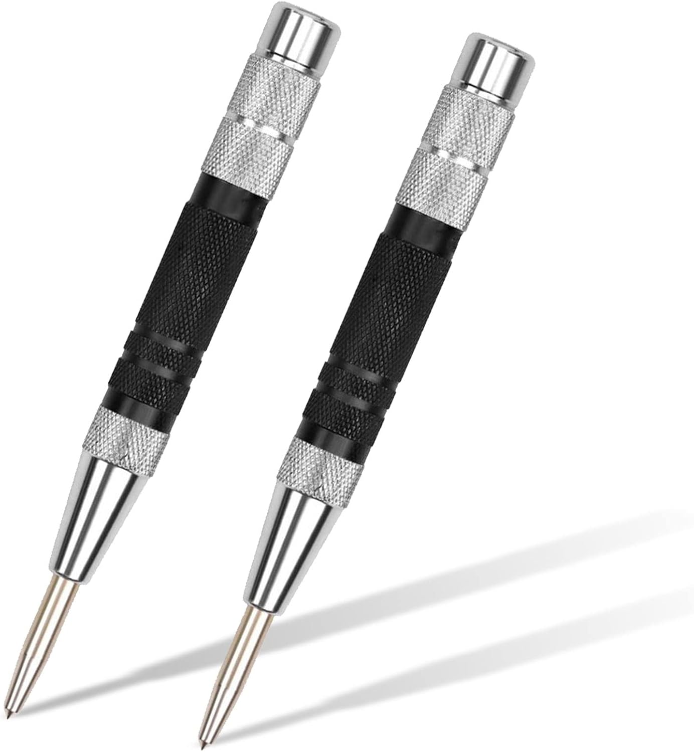 2 Pack Automatic Center Punch,Professional HSS Tip Spring Loaded Self ...