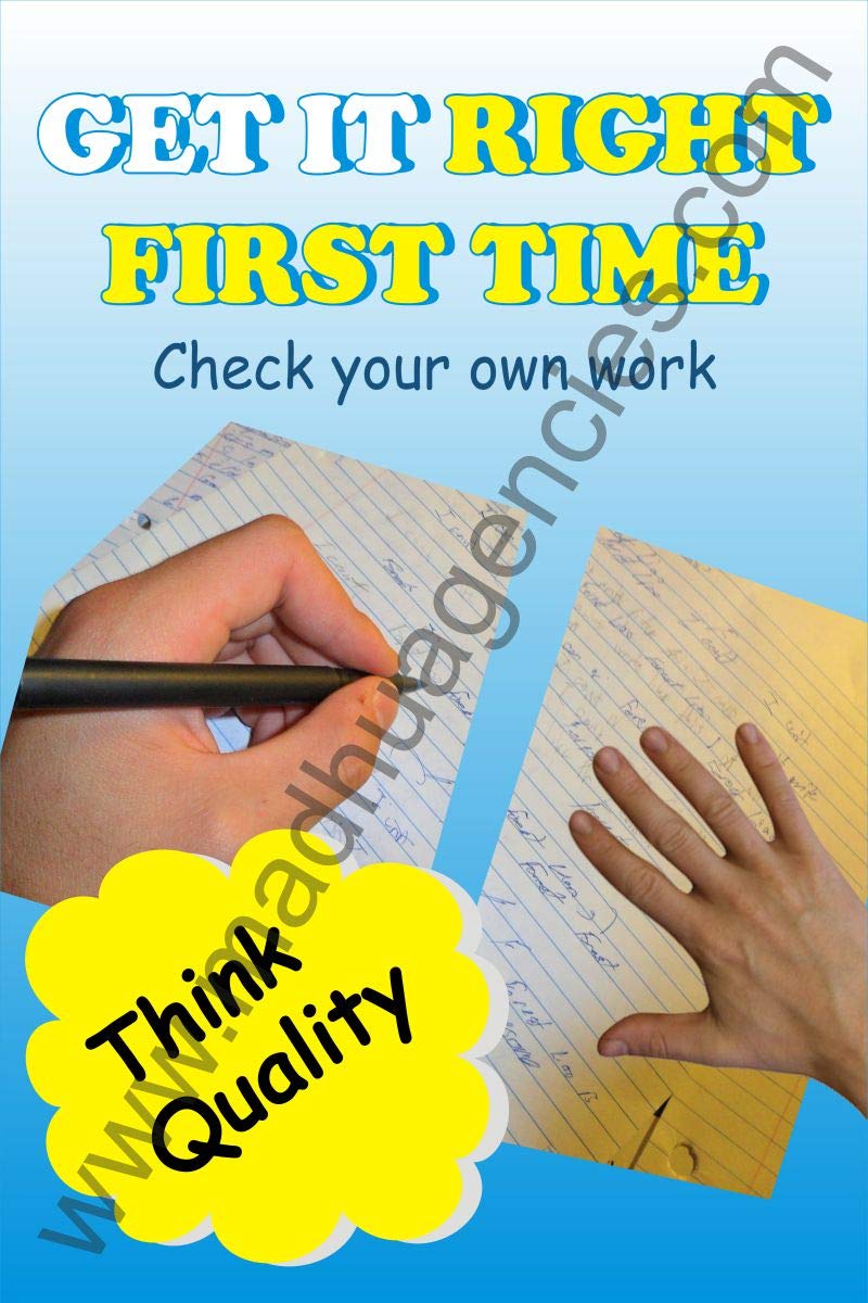 get it right poster in self adhesive vinyl Sticker (24" X 16") : Amazon ...