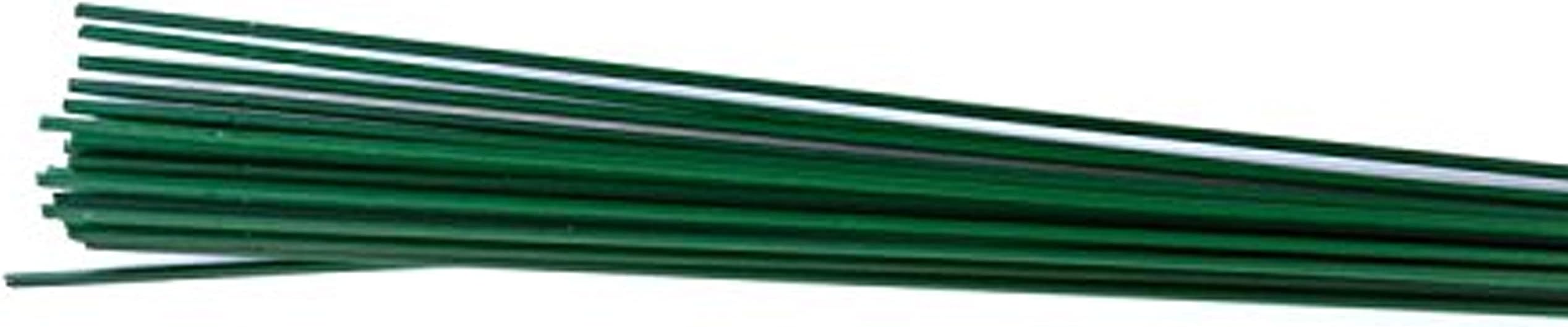 (250x0.7) 250g green lacquered (300 Wires) 10" Florists Thin Stub Wire ...