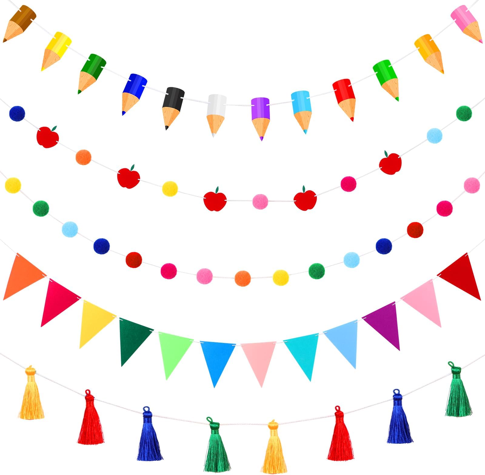 Amazon.com: JOZON Back to School Burlap Banner First Day of School ...