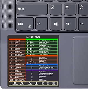 Amazon.com: Mac Shortcut Sticker - Mac OS Shortcuts Sticker (M1+Intel ...