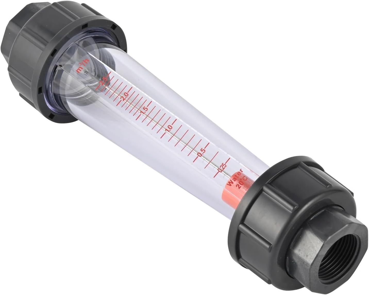 LTZ-25 Short Plastic Tube Rotameter Flow Meter Portable Water flowmeter ...