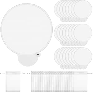 Amazon.com: Roowest 24 Pcs Round Foldable Fan with Bag Polyester ...