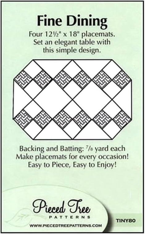 Amazon.com: Pieced Tree Patterns Pieced Tree Tiny Fine Dining Pattern