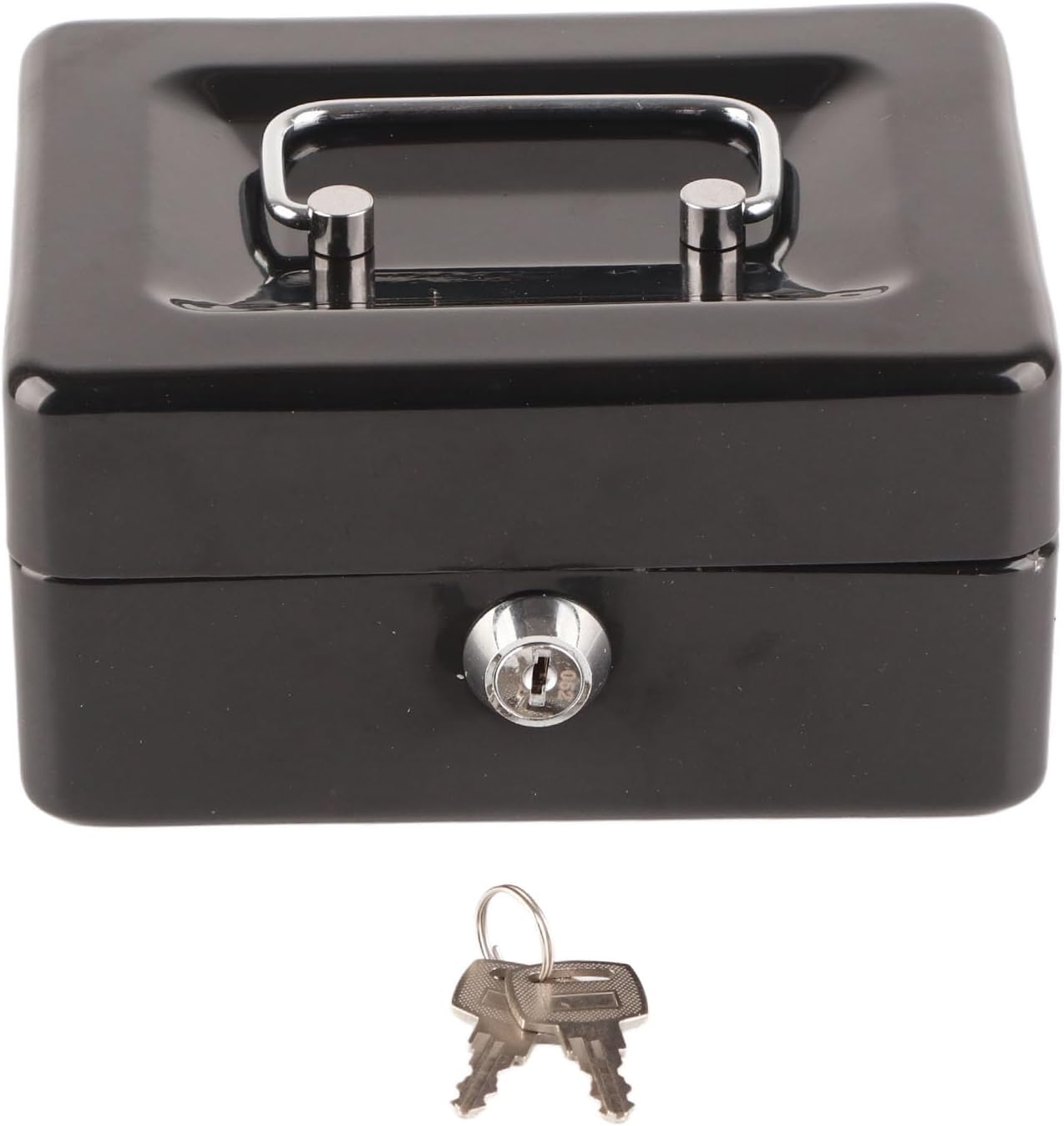 Amazon.com: Metal Cash Box, Cash Box with Lock, 6 Compartments High ...