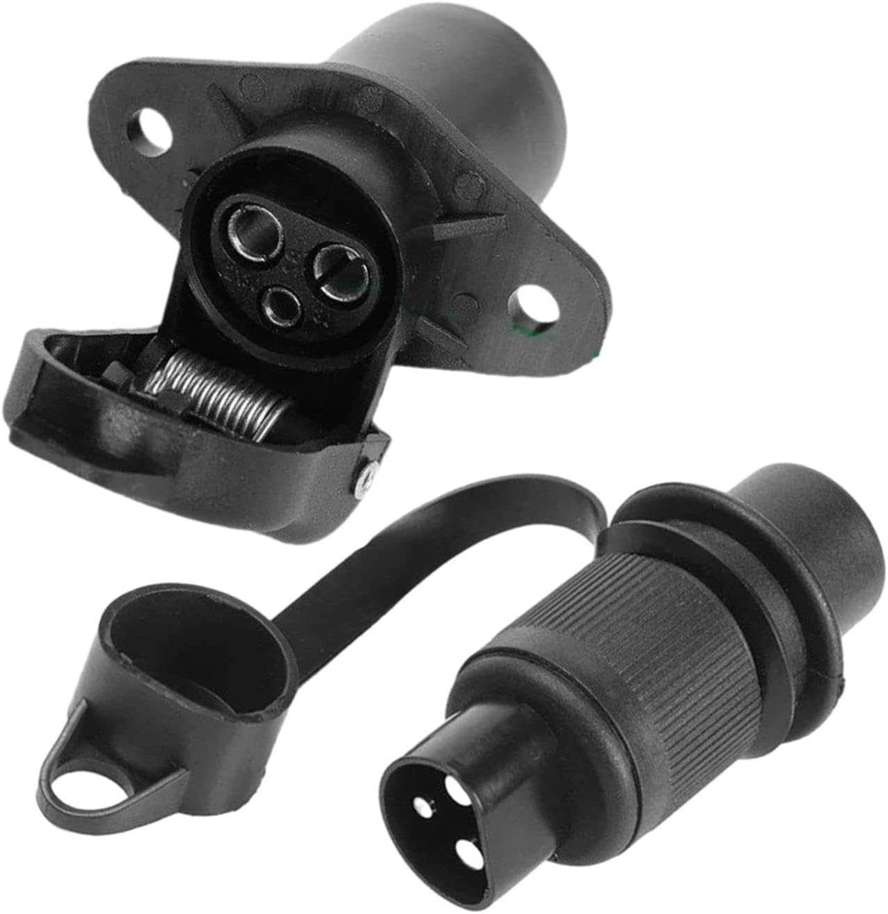 Amazon.com: Plug Socket Trailer Connector Adapter 3 Pin 12V RV Fitment ...