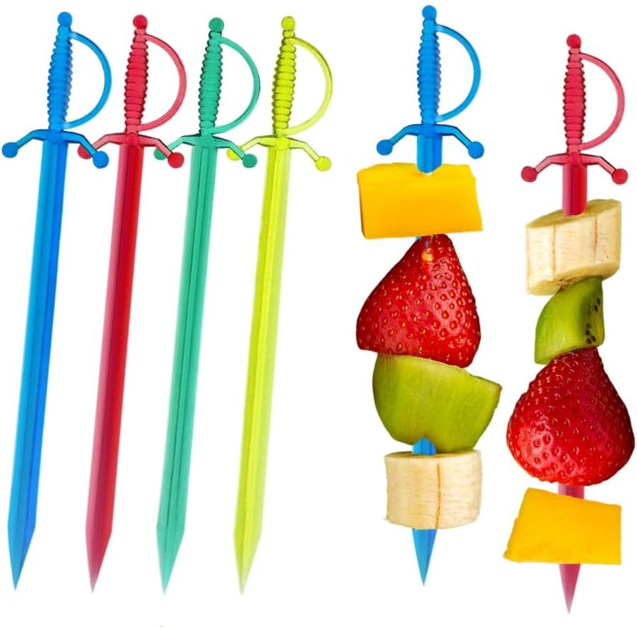 Amazon.com | Wowagoga 3.35 Inch Plastic Sword Picks Food Toothpicks ...