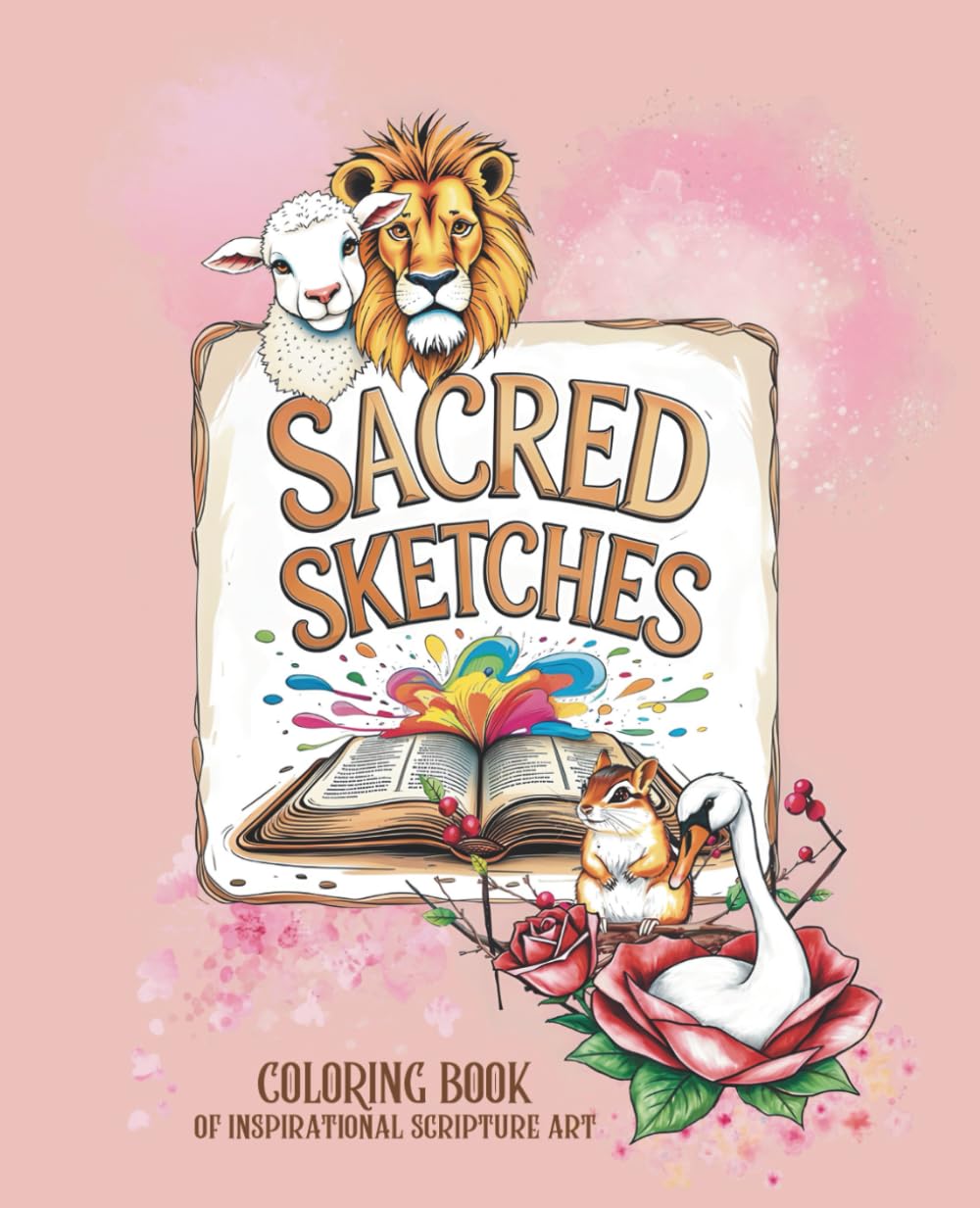 Amazon.com: Sacred Sketches: Coloring Book of Inspirational Scripture ...
