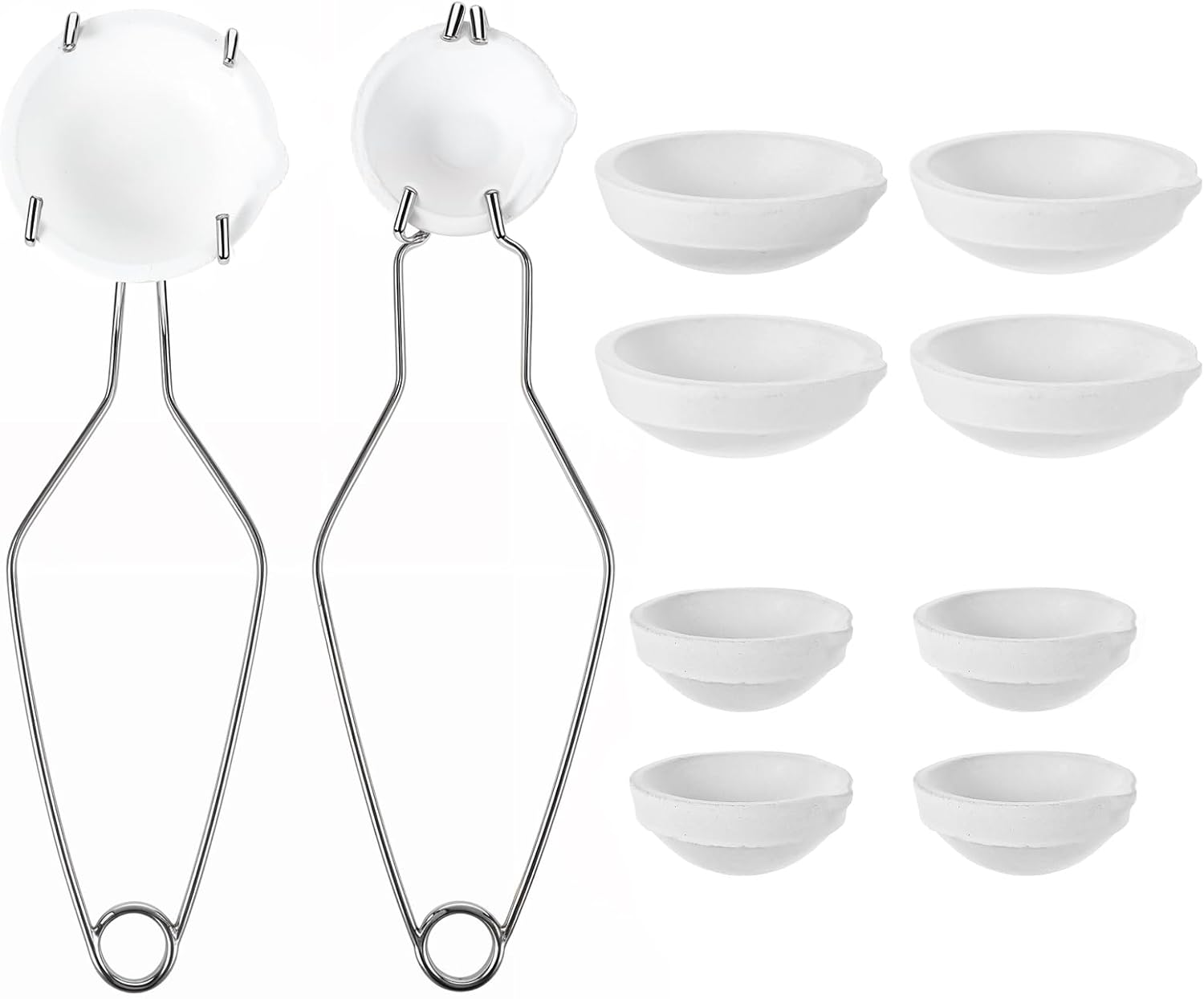 Amazon.com: 10 Pcs Crucibles for Melting Metal Kit, 4 Pcs Ceramic ...