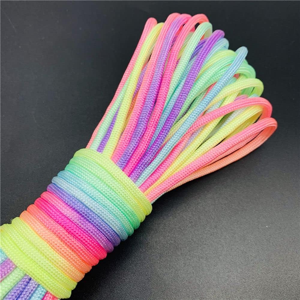 Amazon.com: Rainbow Paracord 5 Meters 4mm Rainbow Colors Cord Rope III ...