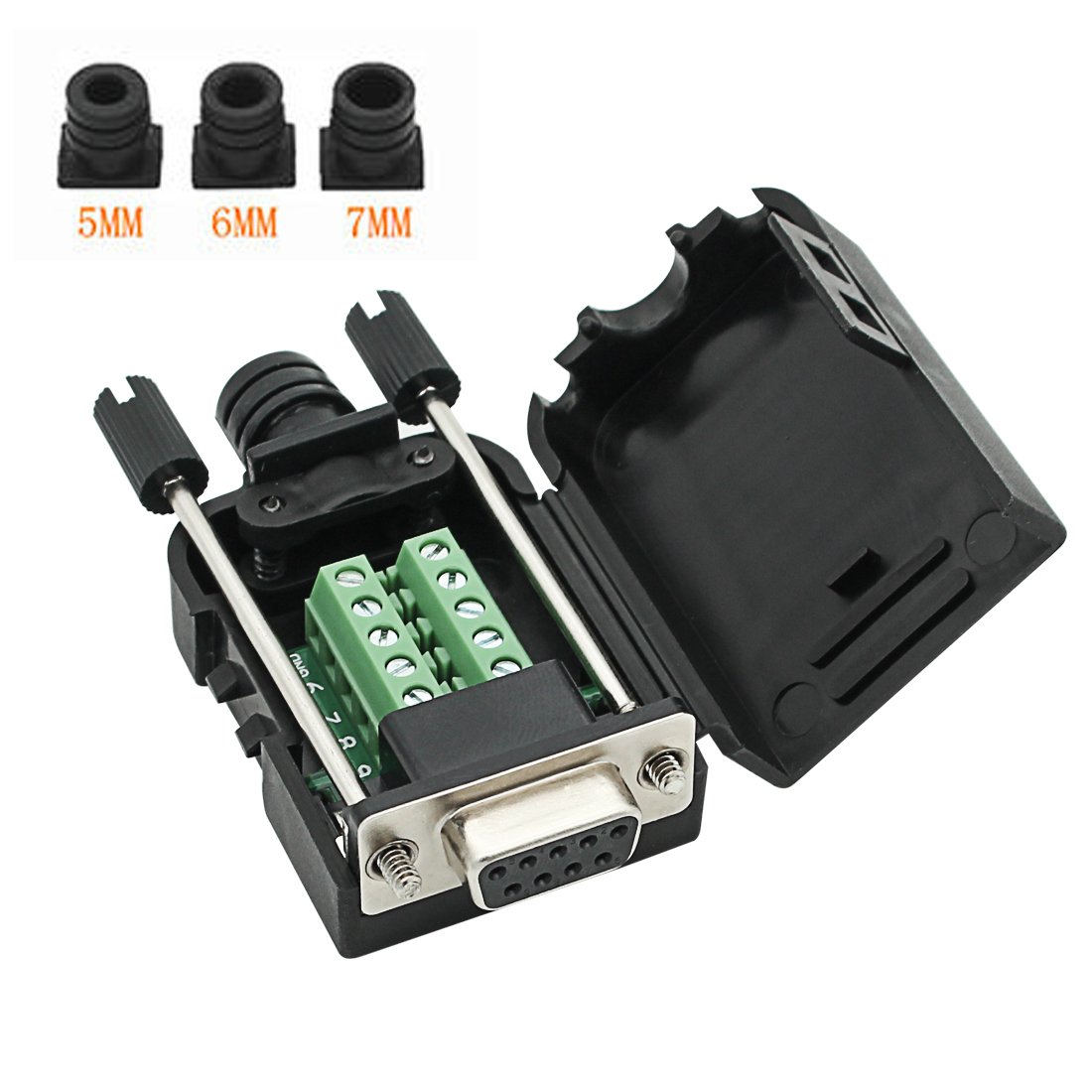 DB9 Breakout Connector DB9 RS232 D-SUB Female and Male Adapter 9-pin ...