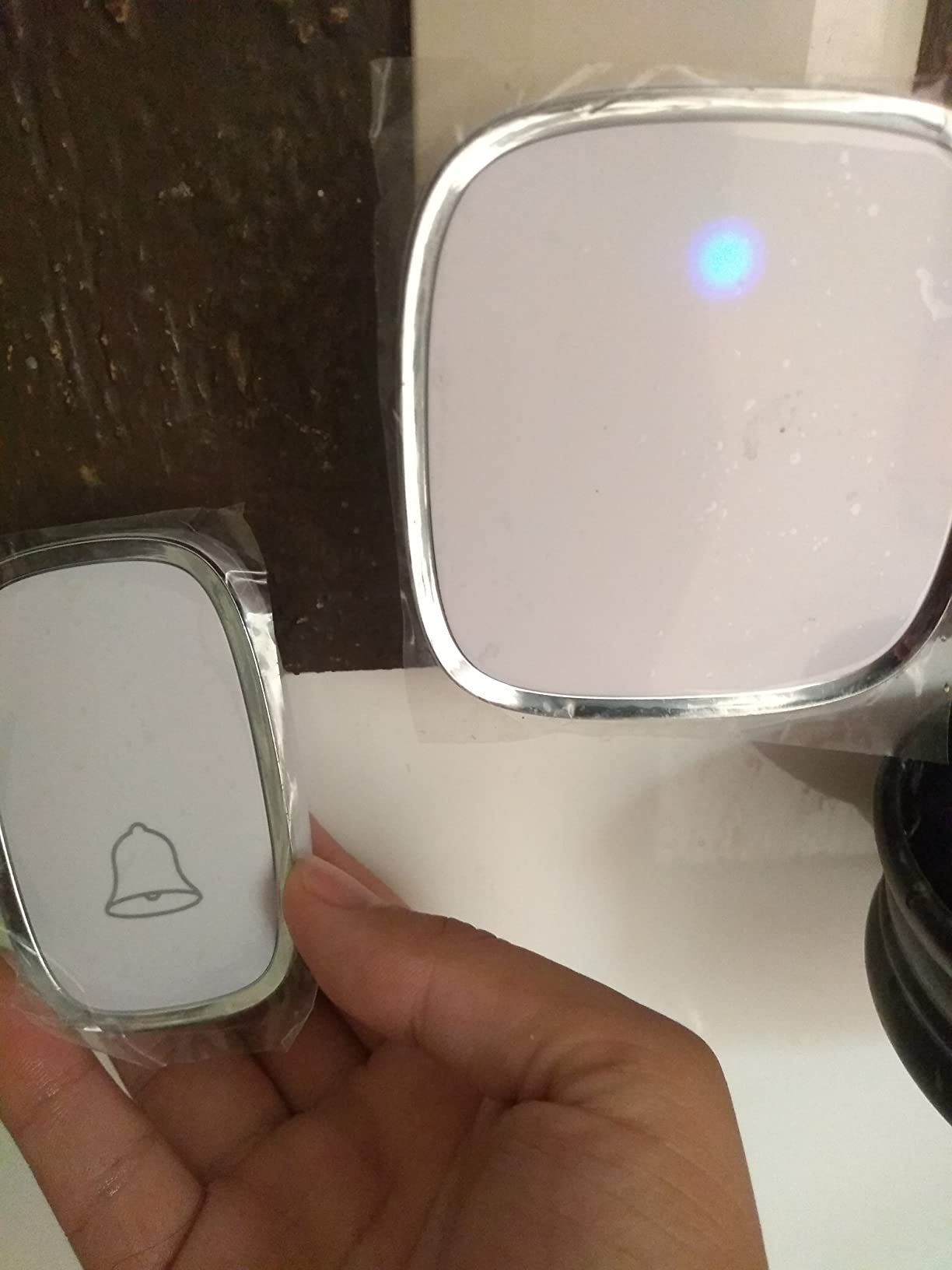 Timbre Inalámbrico para Puerta,Timbre Impermeable con 3 Transmisor y 2 ...