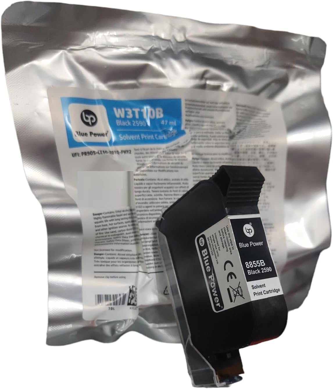 Image Print W3T10B/ 2590 Solvent Black Ink Cartridge Compatible with ...