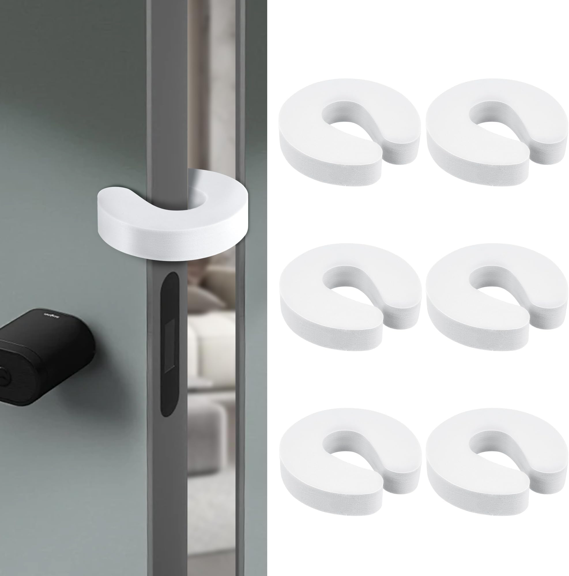Amazon.com: Door Pinch Guard and Door Slam Stopper 6pk. Use Safety Door ...