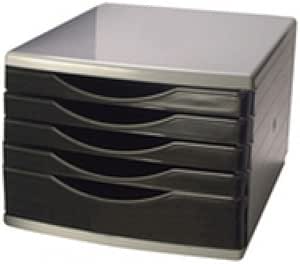 Amazon.com: Q-Connect 5 Drawer Tower Black and Grey (Dimensions: L345 x ...