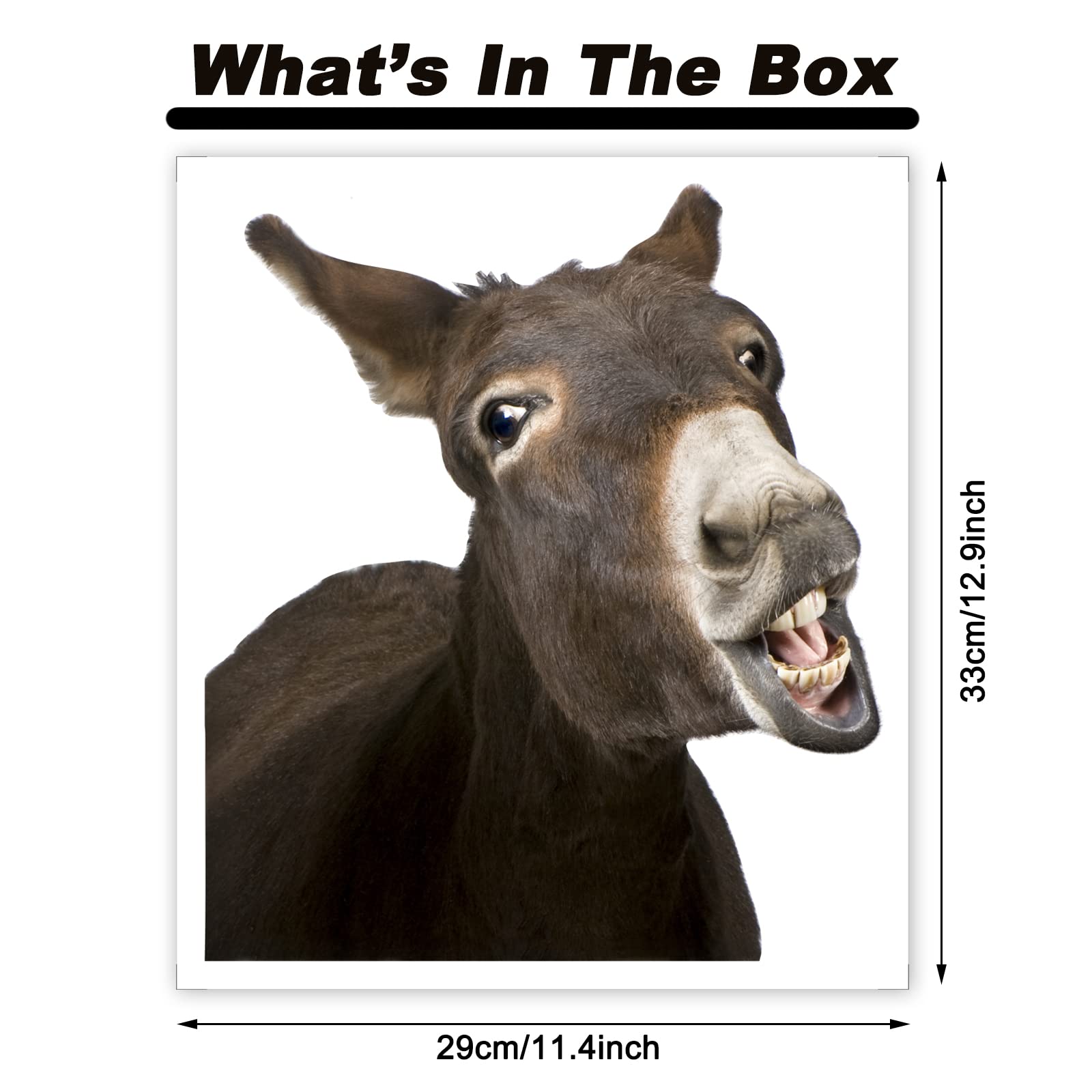 Snapklik.com : Vinyl Funny Donkey Animal Wall Decal Peel And Stick ...