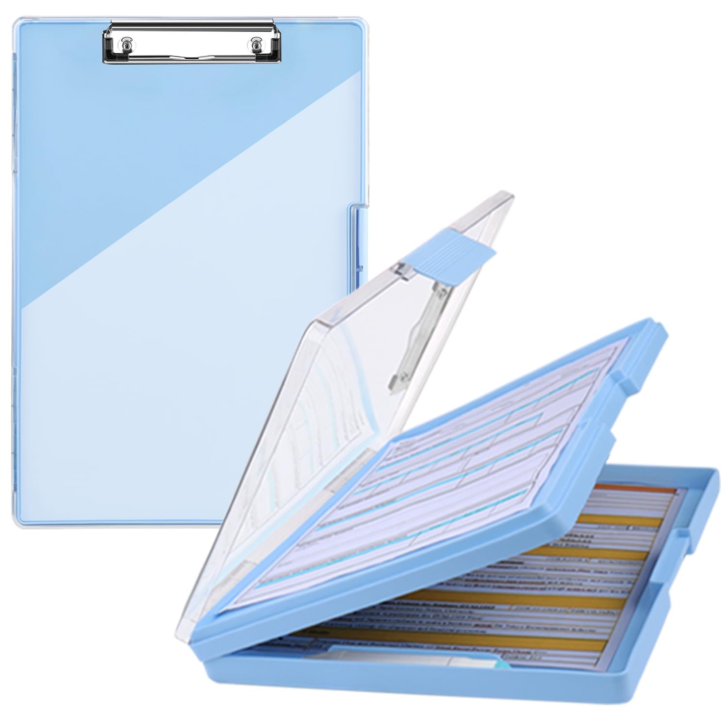 Amazon.com : Clipboard with Storage,Cleaview Clip Boards 8.5x11,with 2 ...