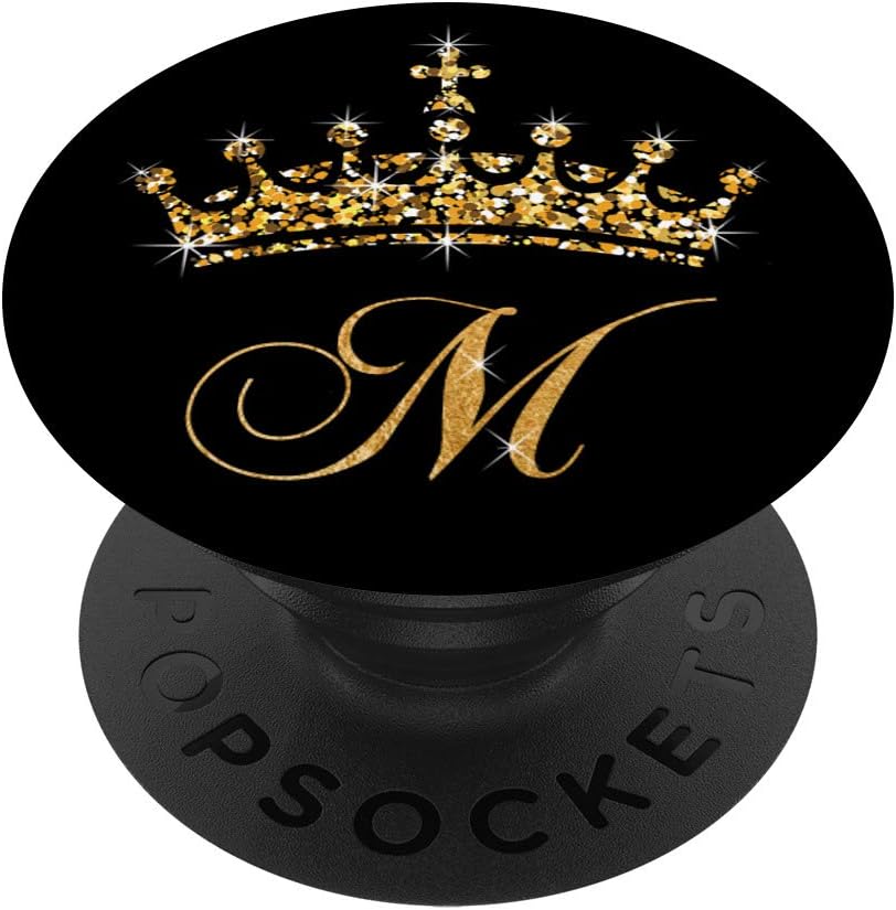 Amazon.com: Initial Letter M Crown Queen Princess Royal - Crown M ...
