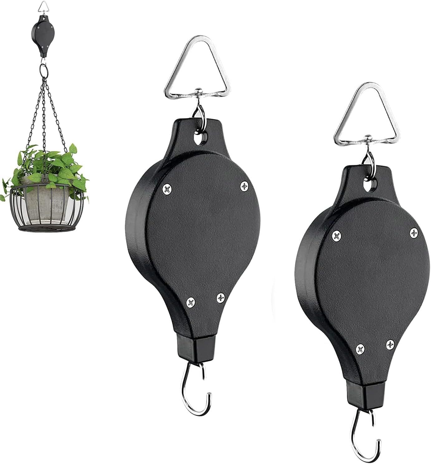 Amazon.com: Retractable Plant Hanger for Hanging Plants, Plant Pulley ...