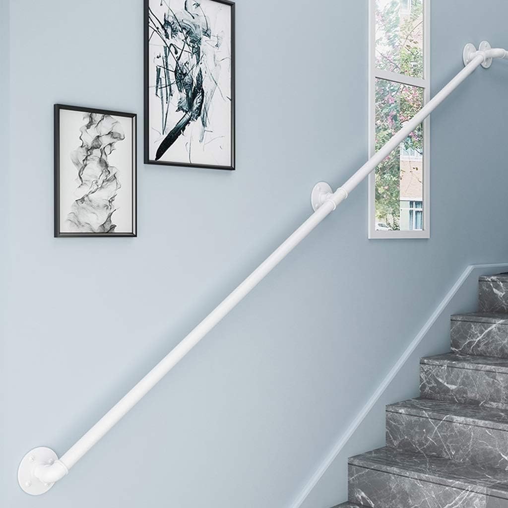White Metal Wrought Iron Handrail for Stairs Indoor Outdoor Handrails ...
