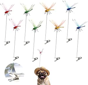 Amazon.com : 8 Pack Dragonfly Clip, 3D Dragonfly Garden Stakes Decor ...