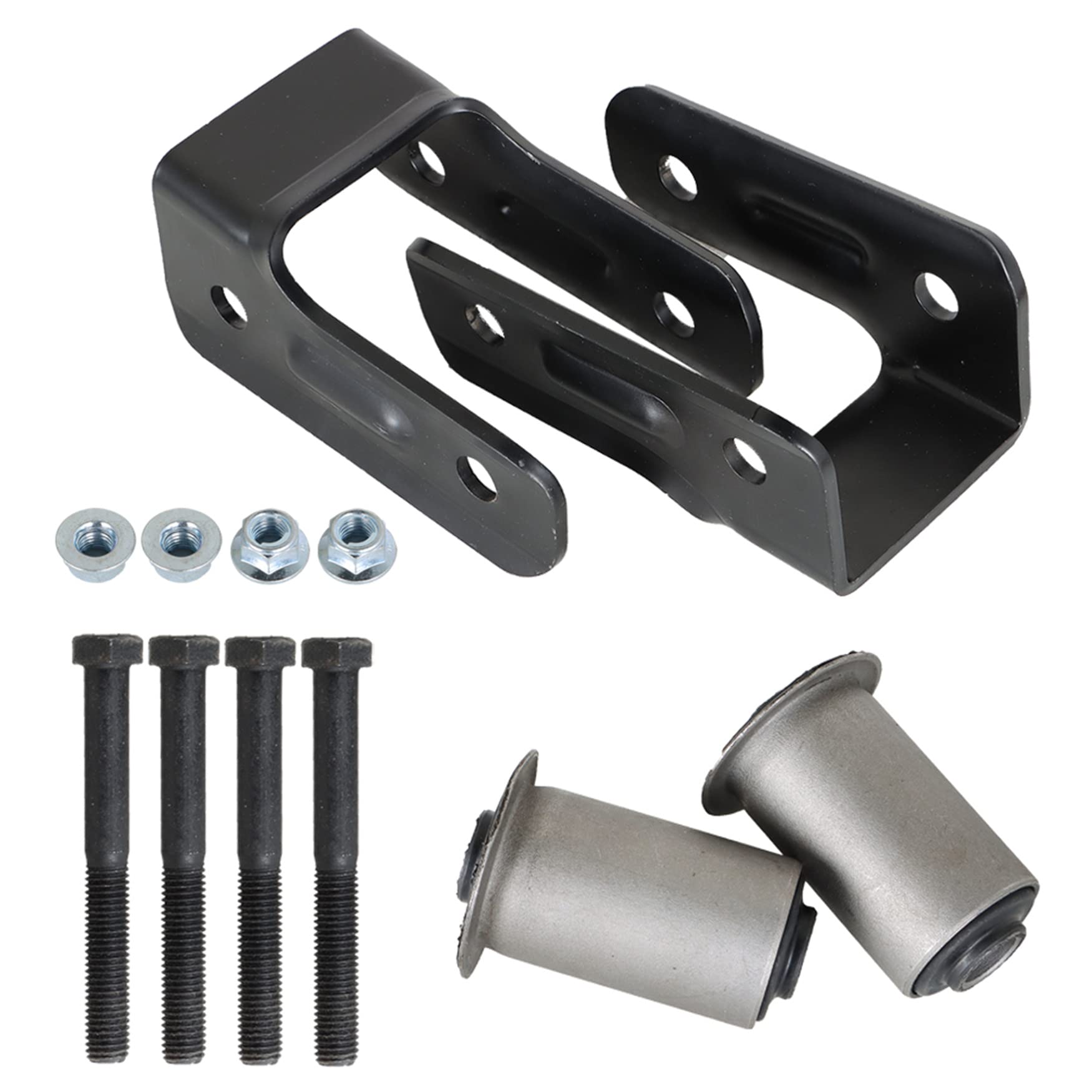 Amazon.com: WFLNHB Pair Rear Leaf Spring Shackle Kit Replacement for ...