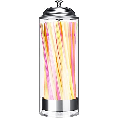 Amazon.com: Straw Dispenser,Drinking Straw Holder for Kitchen, Pop Up ...