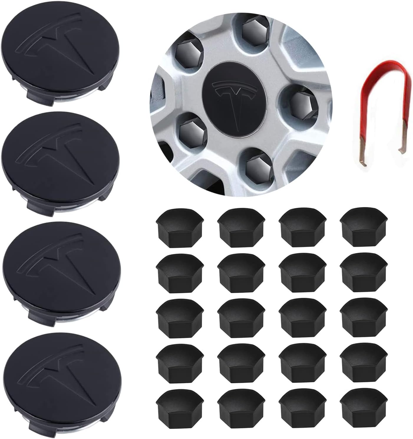 Wheel Center Hub Cap Kit : Amazon.co.uk: Automotive