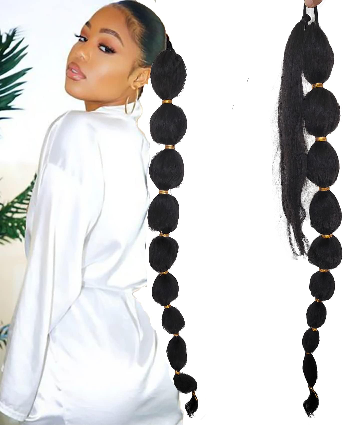 Amazon.com : 2PCS Braiding Hair Ponytail Extensions Synthetic Boxing ...