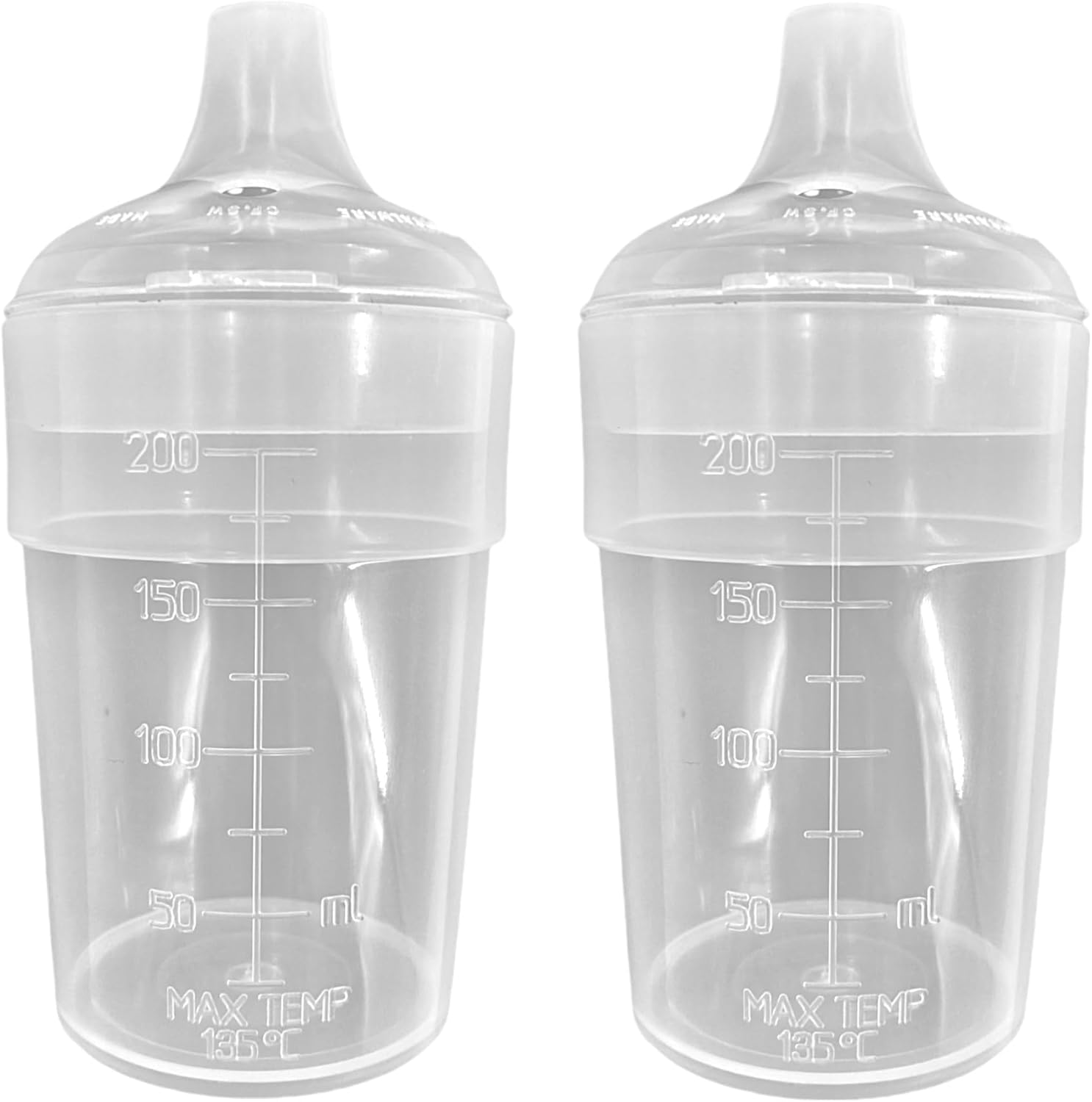 Chabrias Ltd 2 Pack - Clear, Wide Spout, Feeding Beakers - 200ml ...