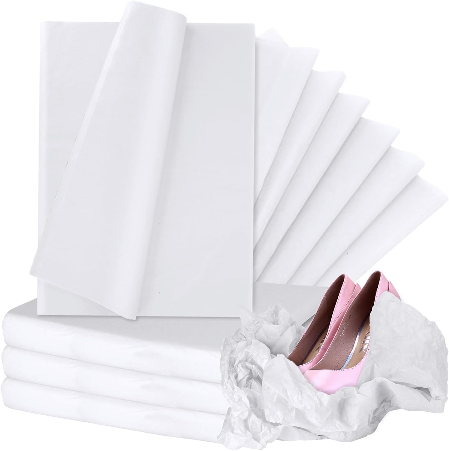 Amazon.com: VOKOY 100 Sheets 20" x 30" White Tissue Paper Bulk, Large ...