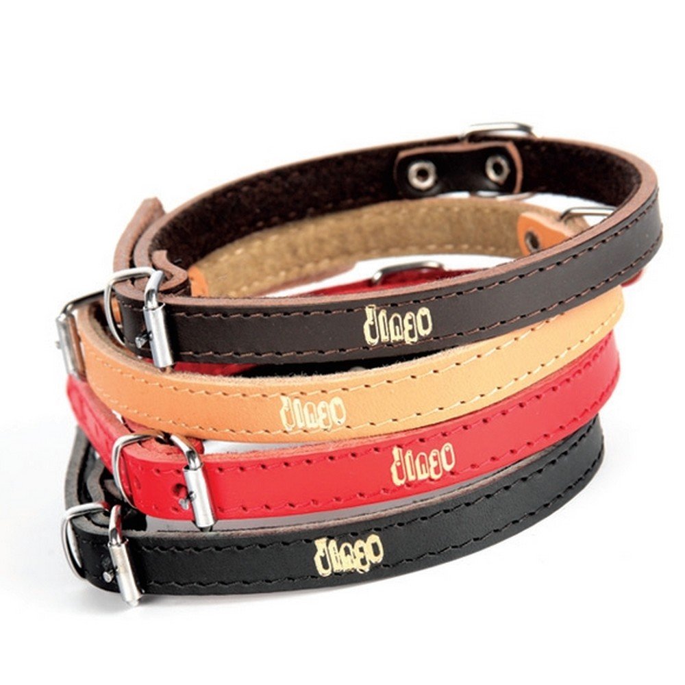 Dingo Classic Collar Dog Comfort, Lined with Felt, Grain Leather ...