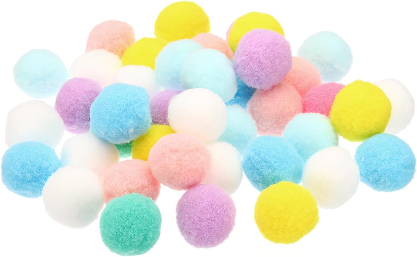 Amazon.com: PATIKIL 1.2inch Pom Poms for Crafts, 2Pack 40Pcs Fuzzy ...