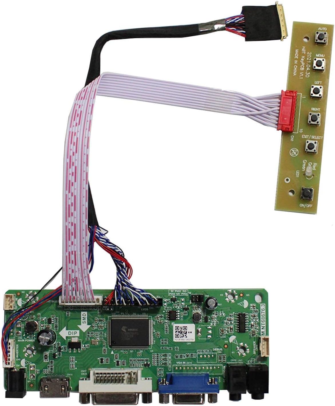Amazon.com: VSDISPLAY HD-MI VGA DVI Audio LCD Controller Board Kit for ...