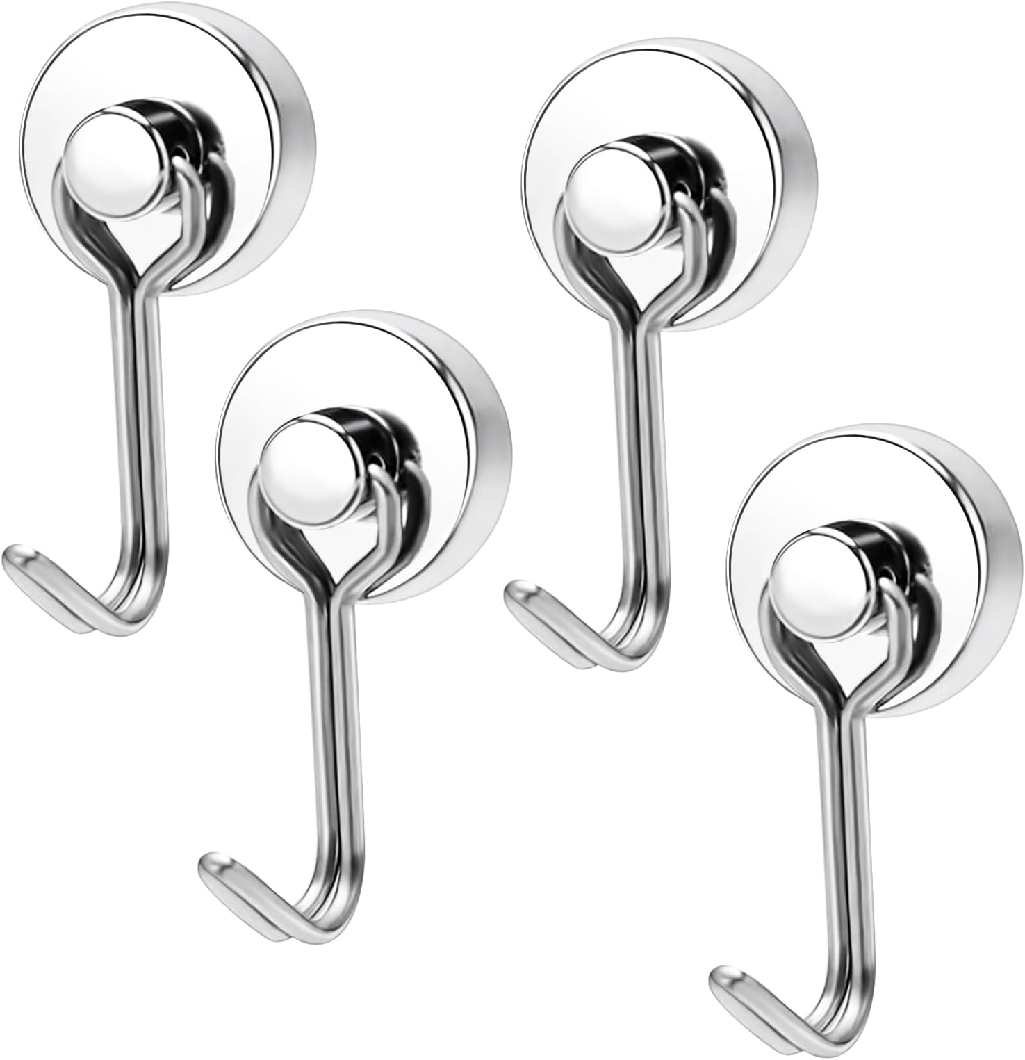Simsky Crochets Magnétiques, Lot de 4 Crochets Magnétiques Argent ...